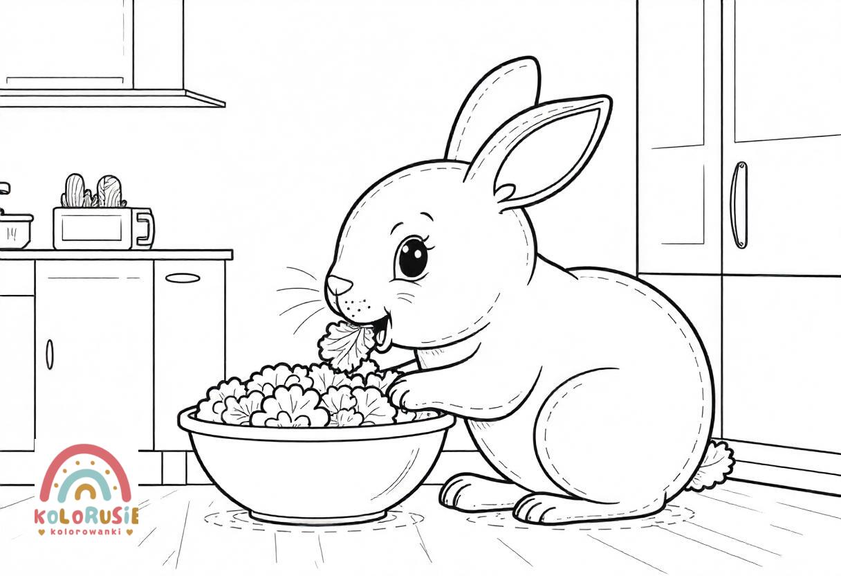 Królik - Kolorowanki do druku - Kolorusie